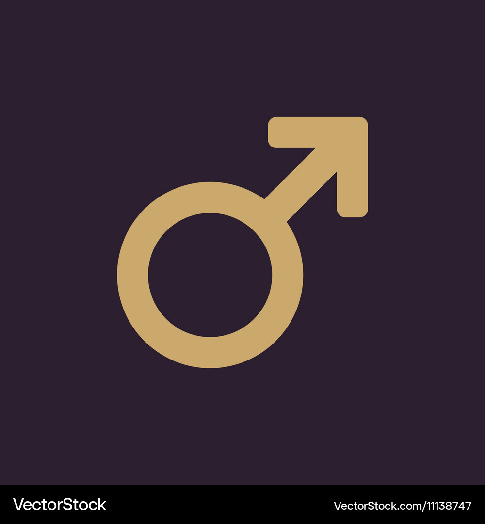 Male icon man symbol flat Royalty Free Vector Image