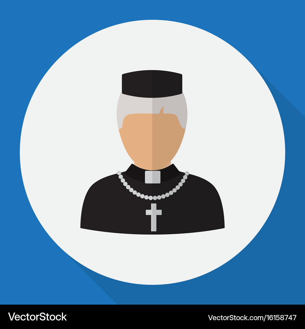 Of occupation symbol on priest Royalty Free Vector Image
