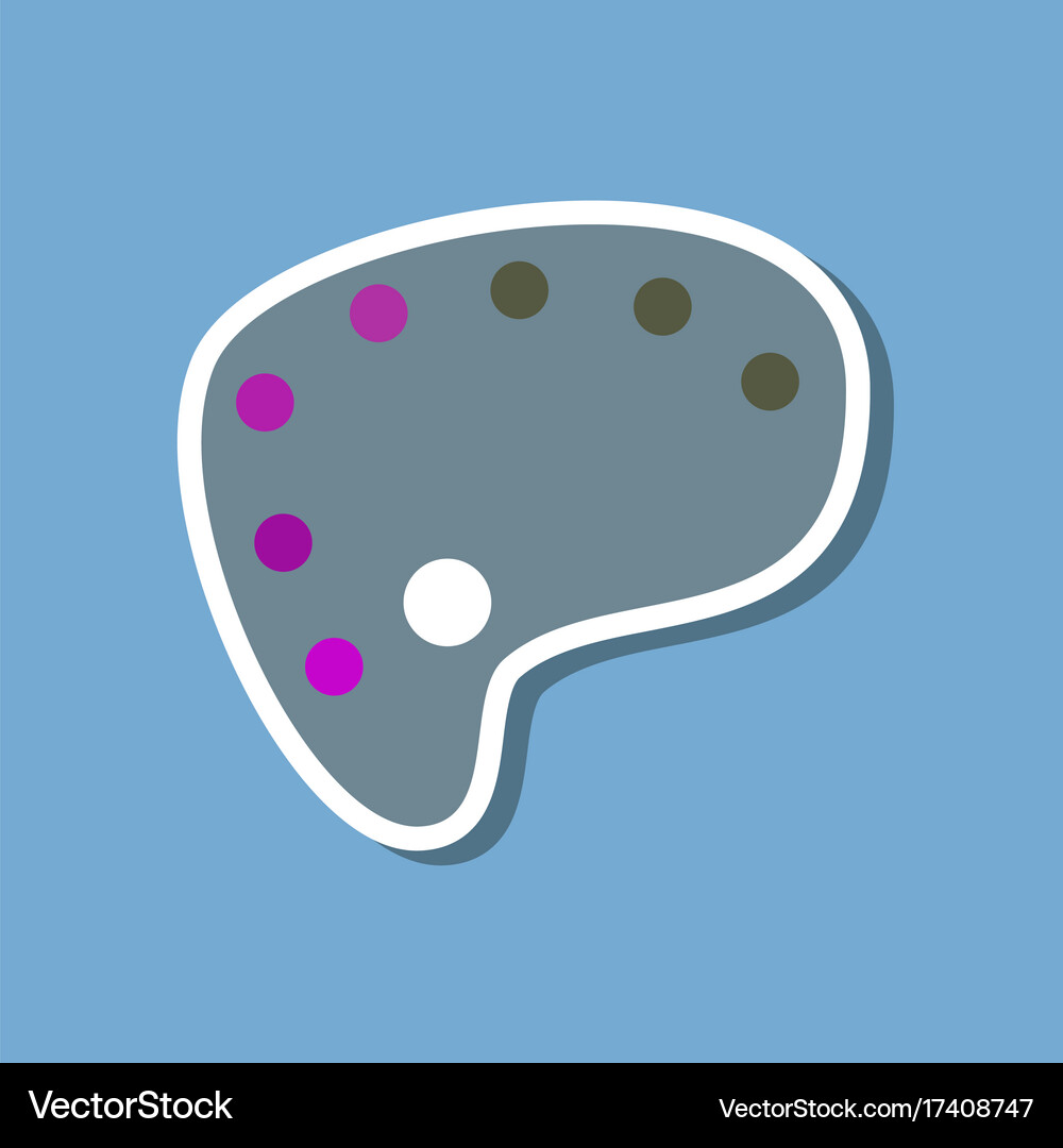 Paper sticker on stylish background palette Vector Image