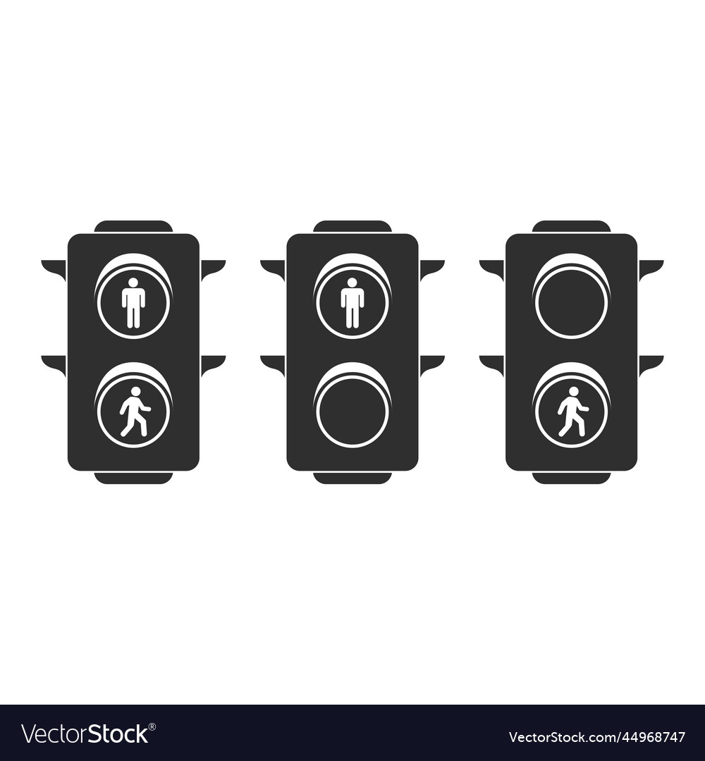 Pedestrian traffic lights Royalty Free Vector Image