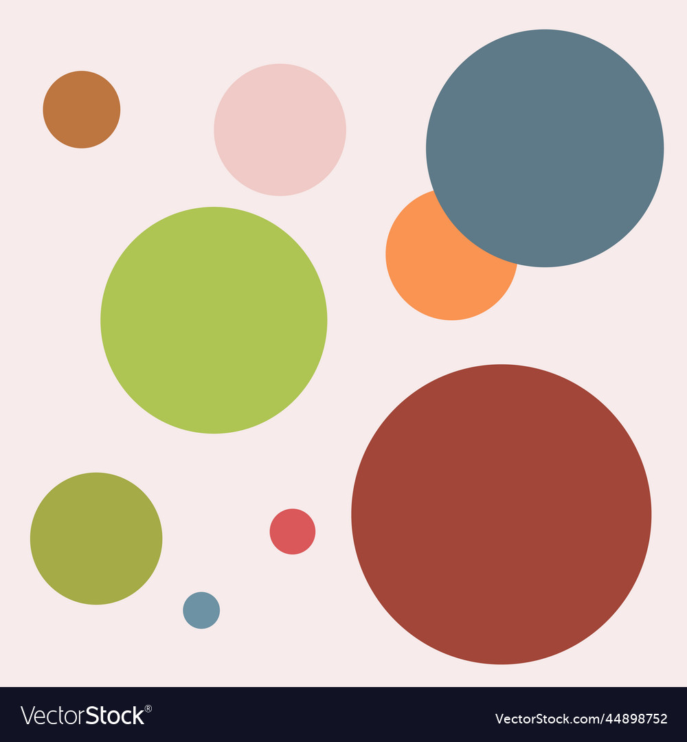 Abstract colored circles on a pink background Vector Image Abstract colored circles on a pink background Vector Image