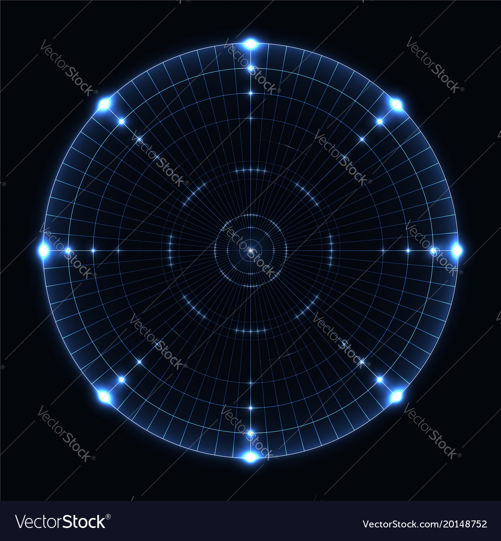 Blue target screen Royalty Free Vector Image - VectorStock