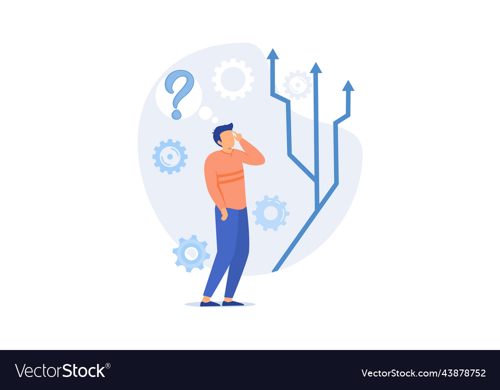 Choice decision making finding solution multiple Vector Image Choice decision making finding solution multiple Vector Image
