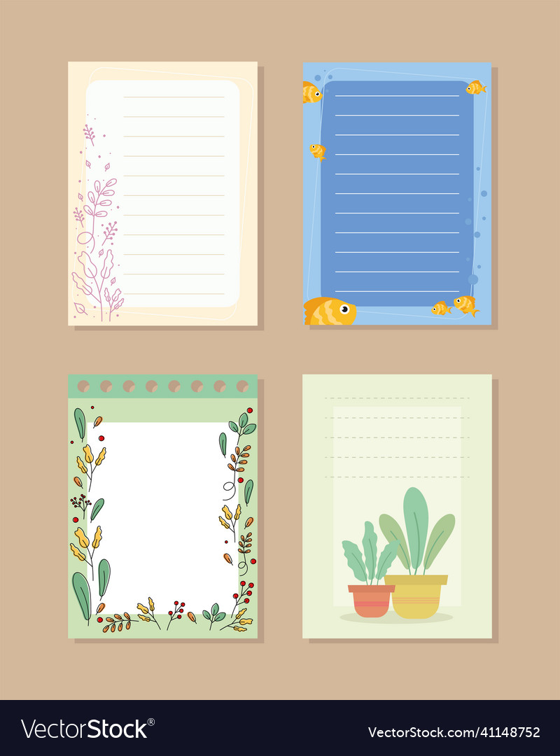 Collection note papers Royalty Free Vector Image