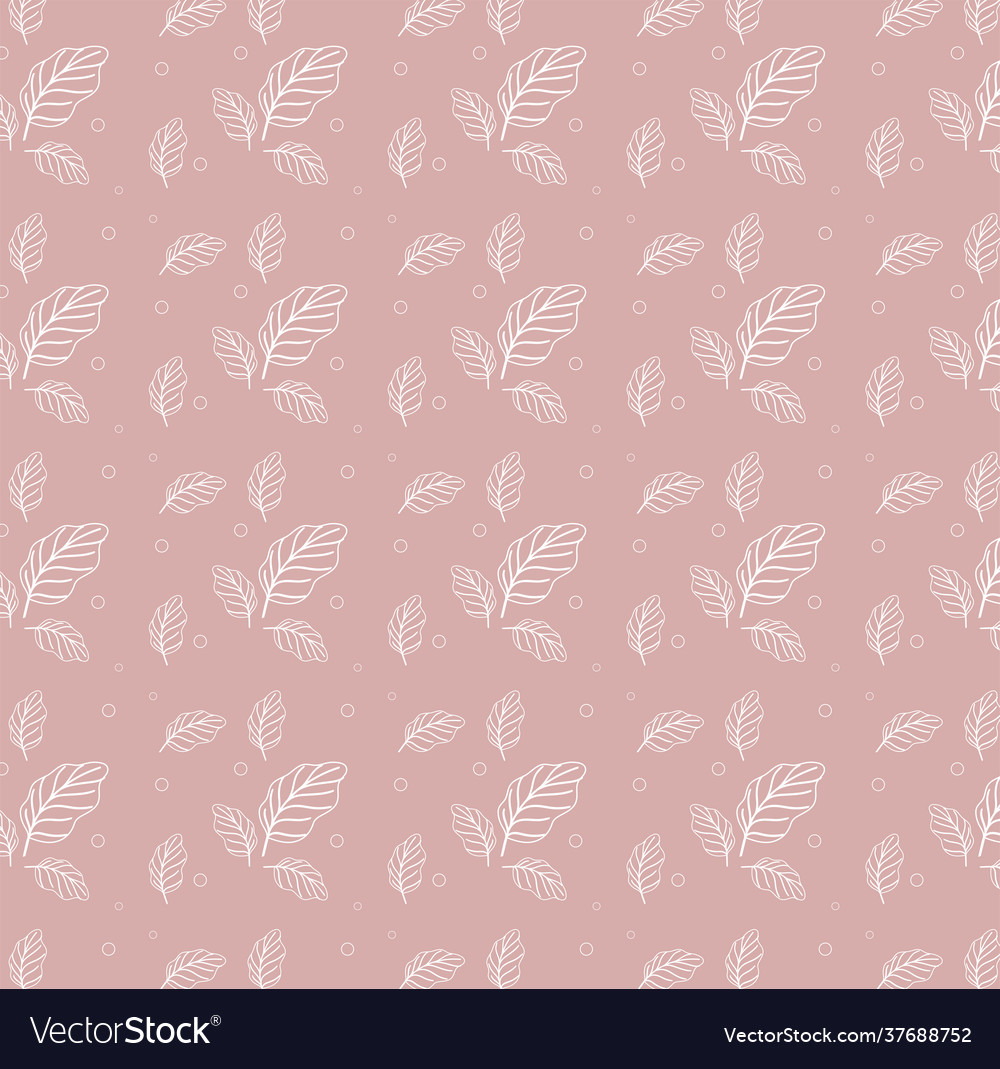 Cute leaves pattern Royalty Free Vector Image - VectorStock