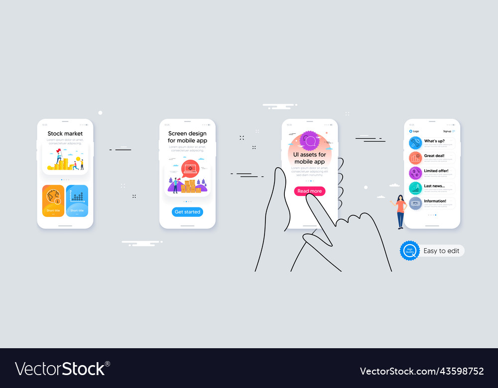 Development plan messenger and image carousel Vector Image