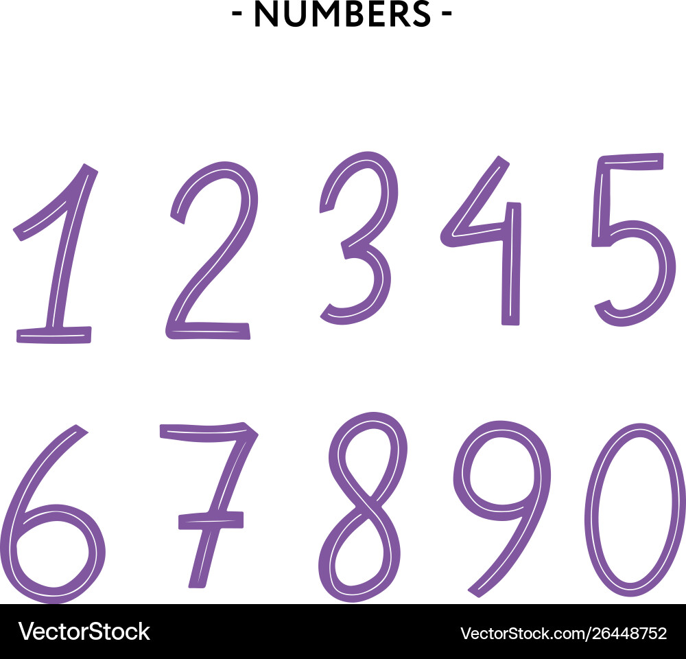 Flatli flat line font latin alphabet numbers from Vector Image