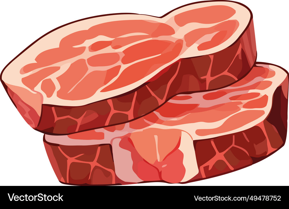 Meat product parts Royalty Free Vector Image - VectorStock
