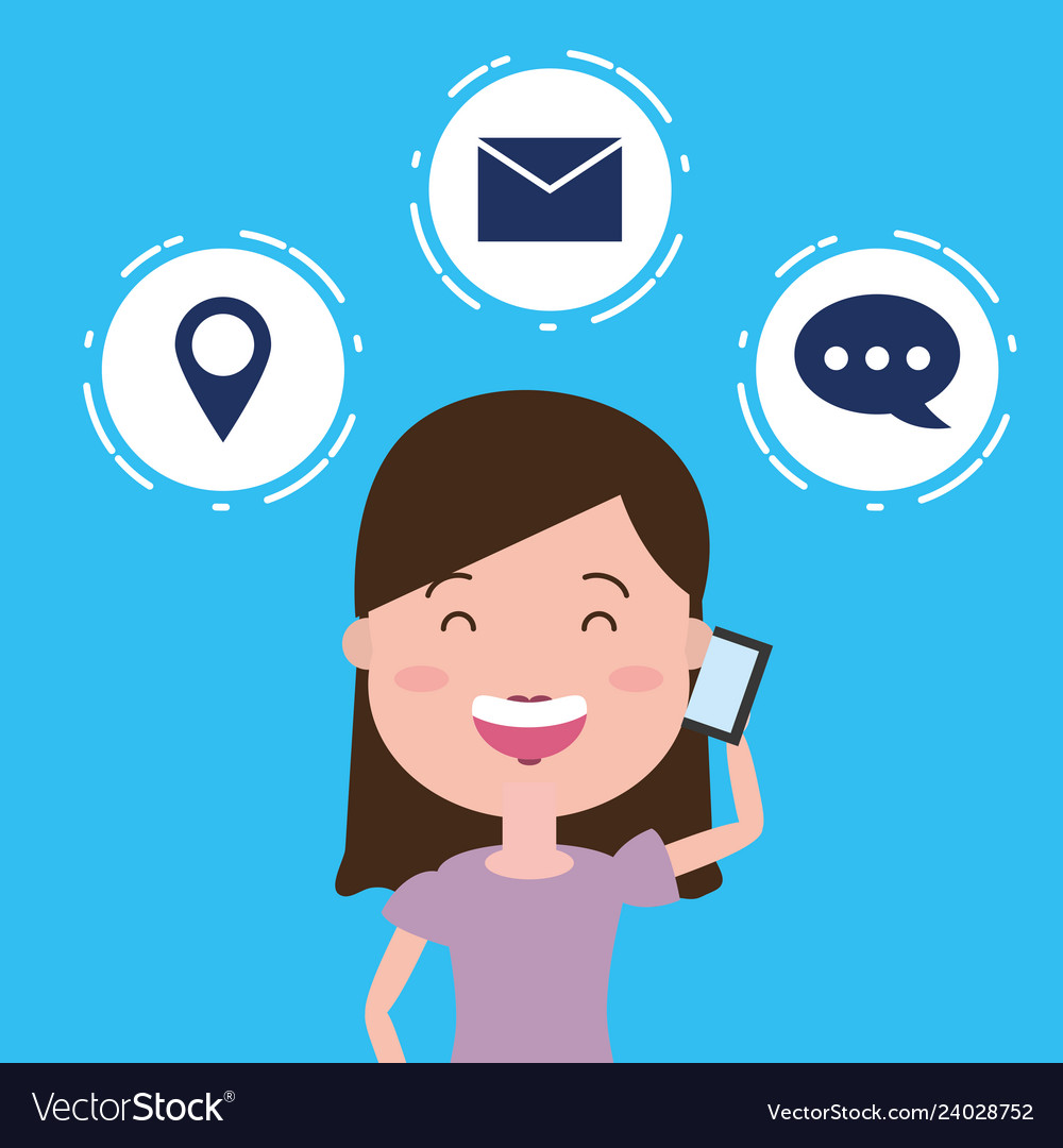 People tech device Royalty Free Vector Image - VectorStock