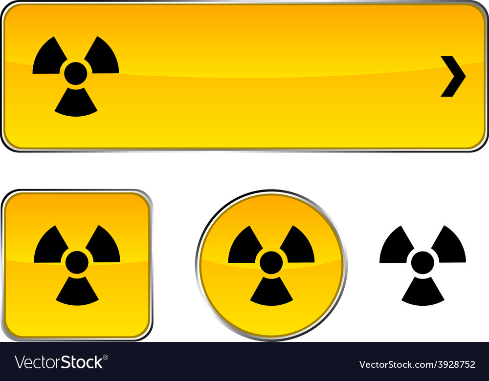 Radiation button set Royalty Free Vector Image