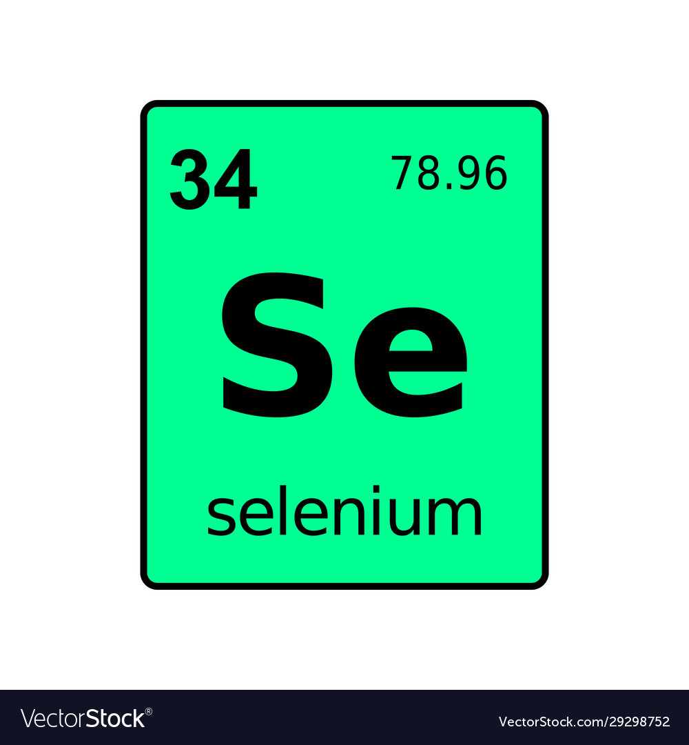Selenium Periodic Table Sign Royalty Free Vector Image