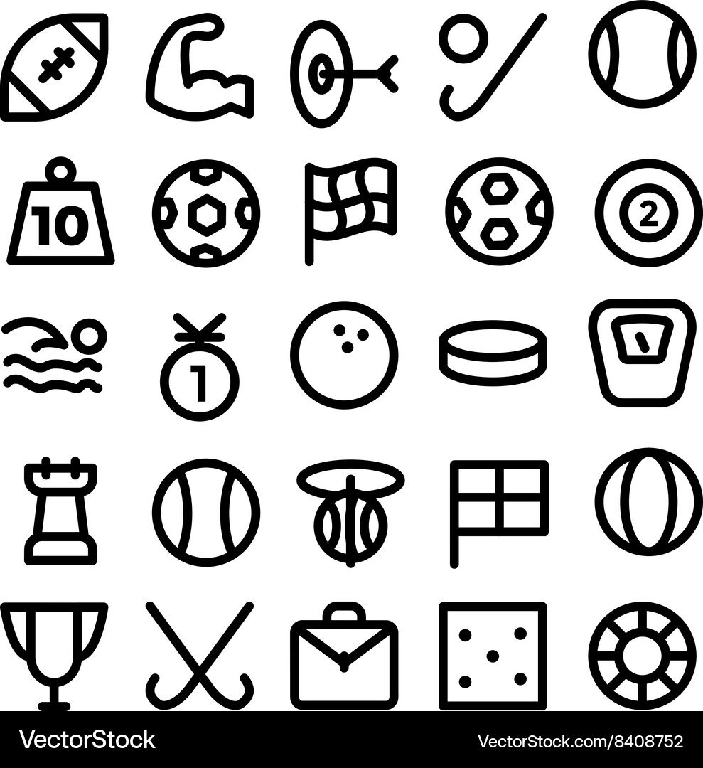 Sports colored icons 4 Royalty Free Vector Image