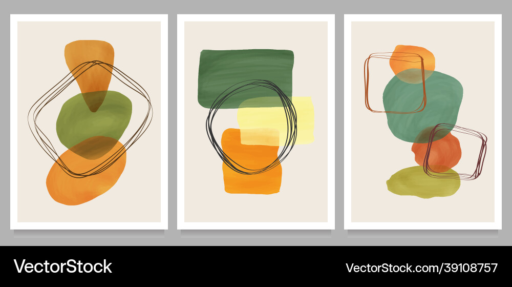 Abstract design modern trendy with doodles Vector Image
