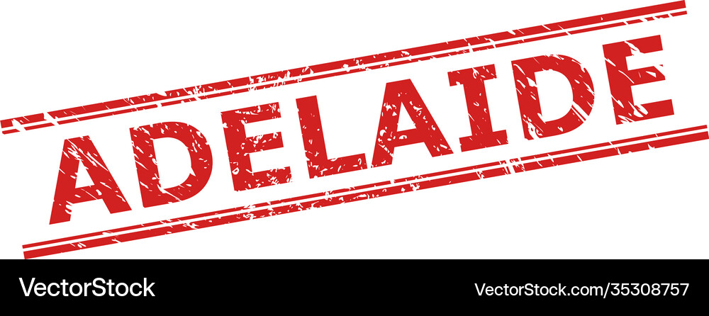 Adelaide watermark with unclean style and double Vector Image