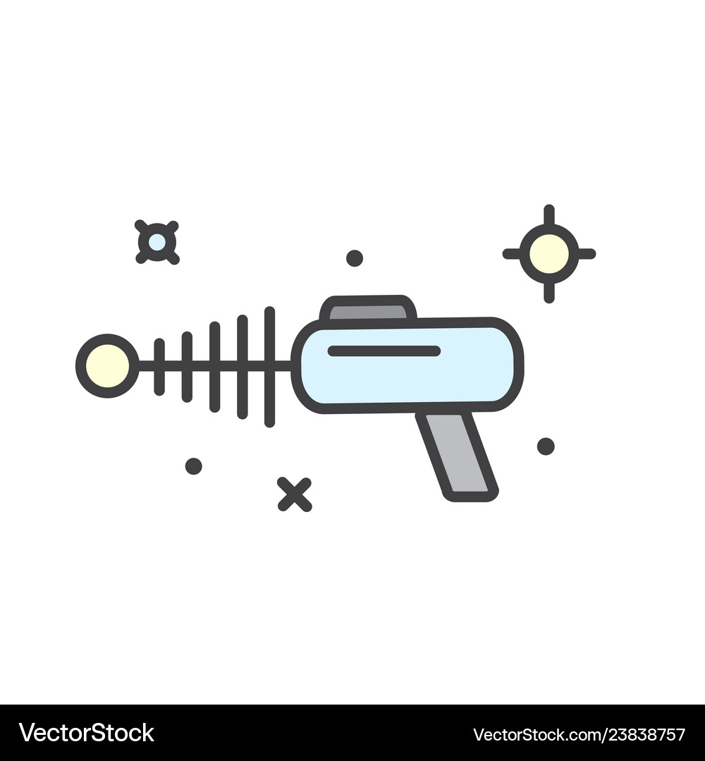 Blaster color icon on white background for graphic