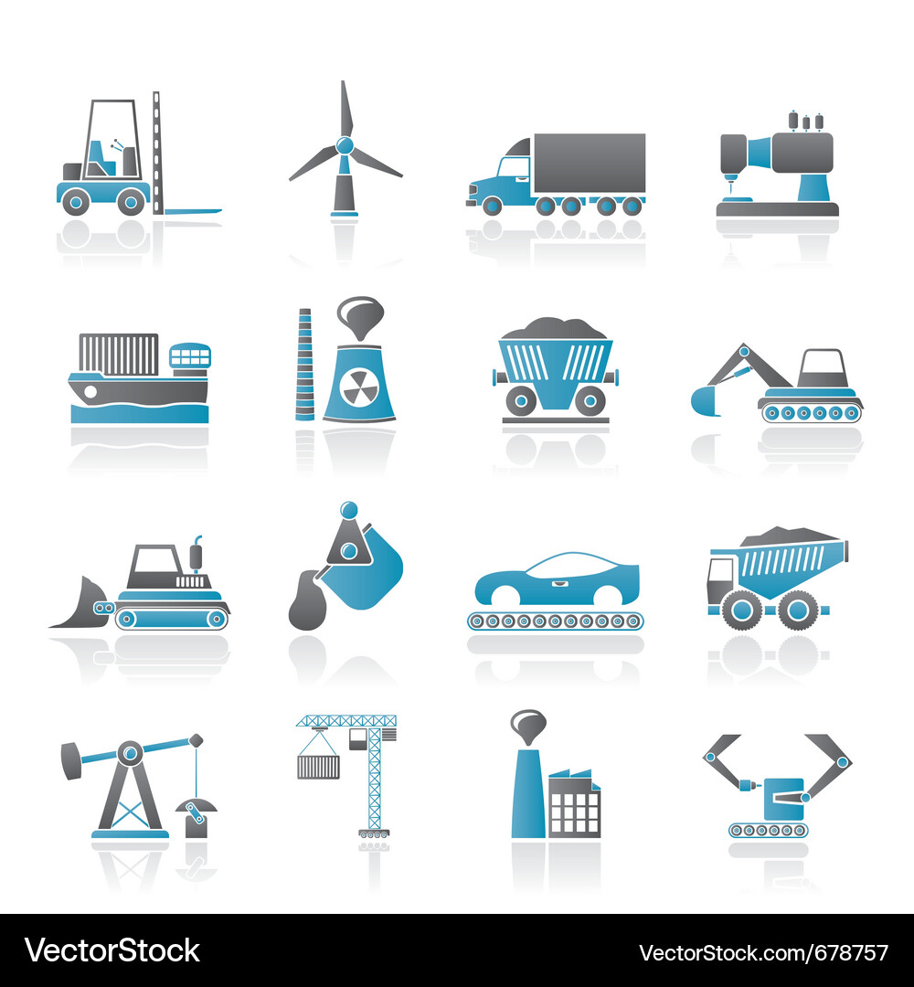 Business and industry icons Royalty Free Vector Image