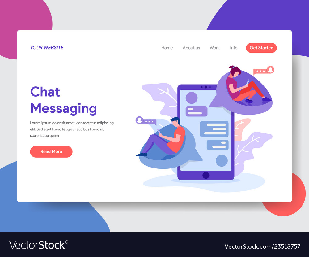 Chat messaging Royalty Free Vector Image - VectorStock