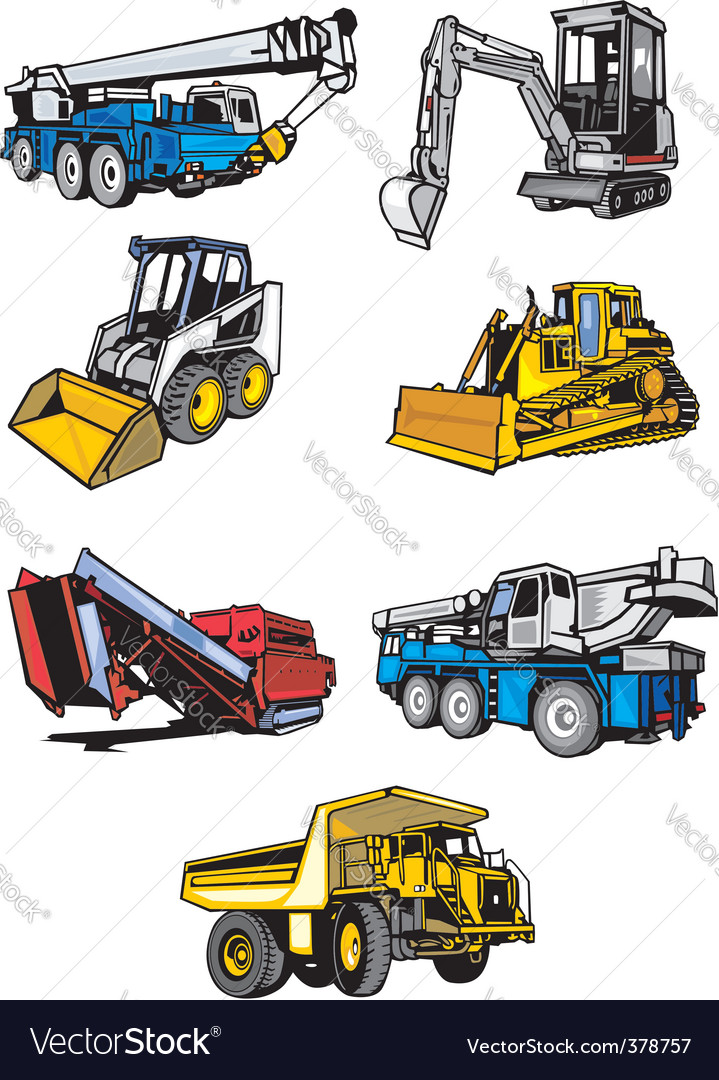 Construction machinery Royalty Free Vector Image
