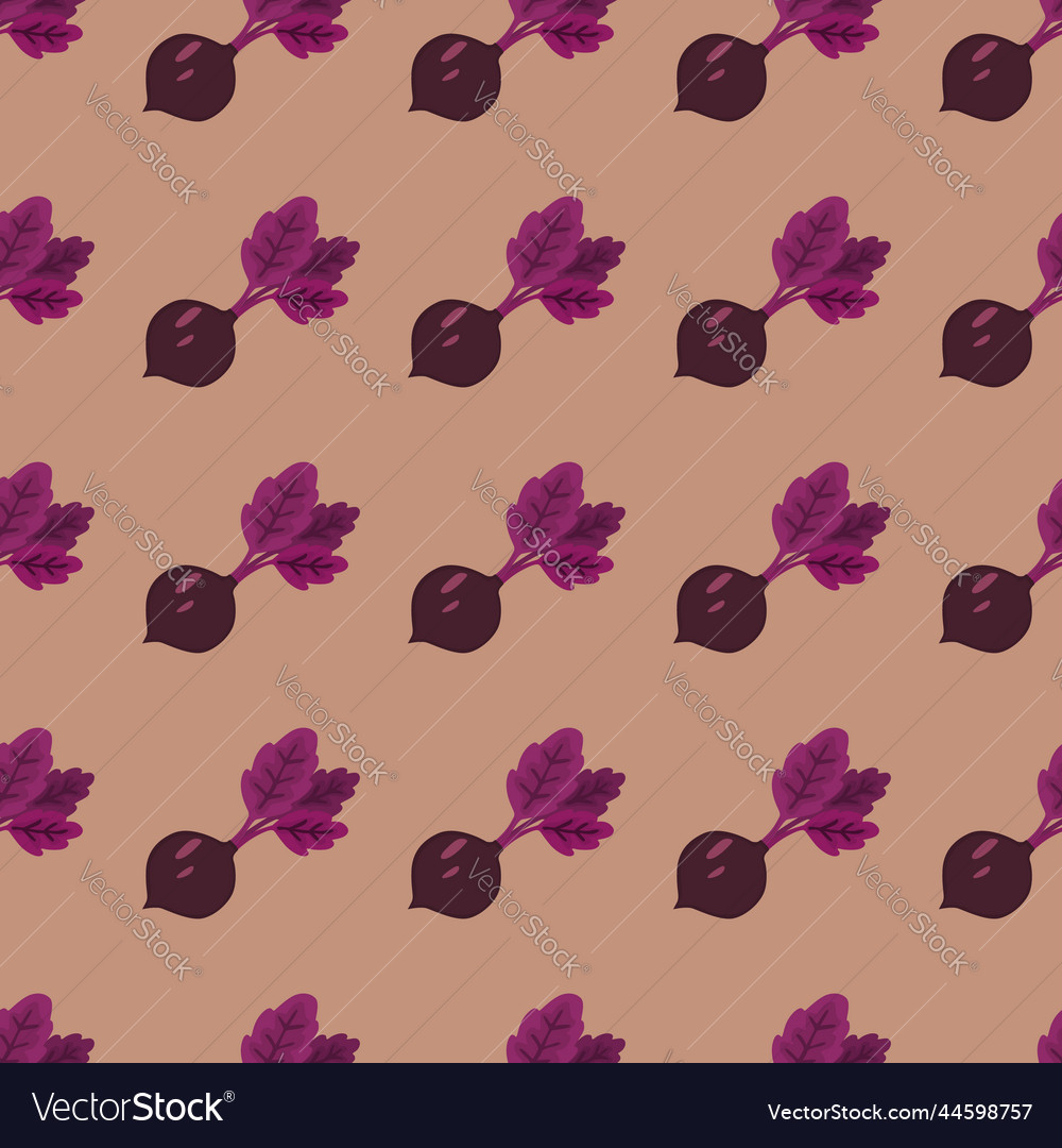 Hand drawn beet seamless pattern doodle beetroot Vector Image