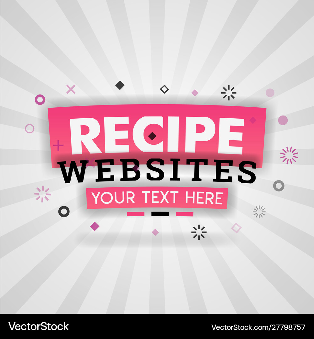 Pink logo for recipe websites Royalty Free Vector Image