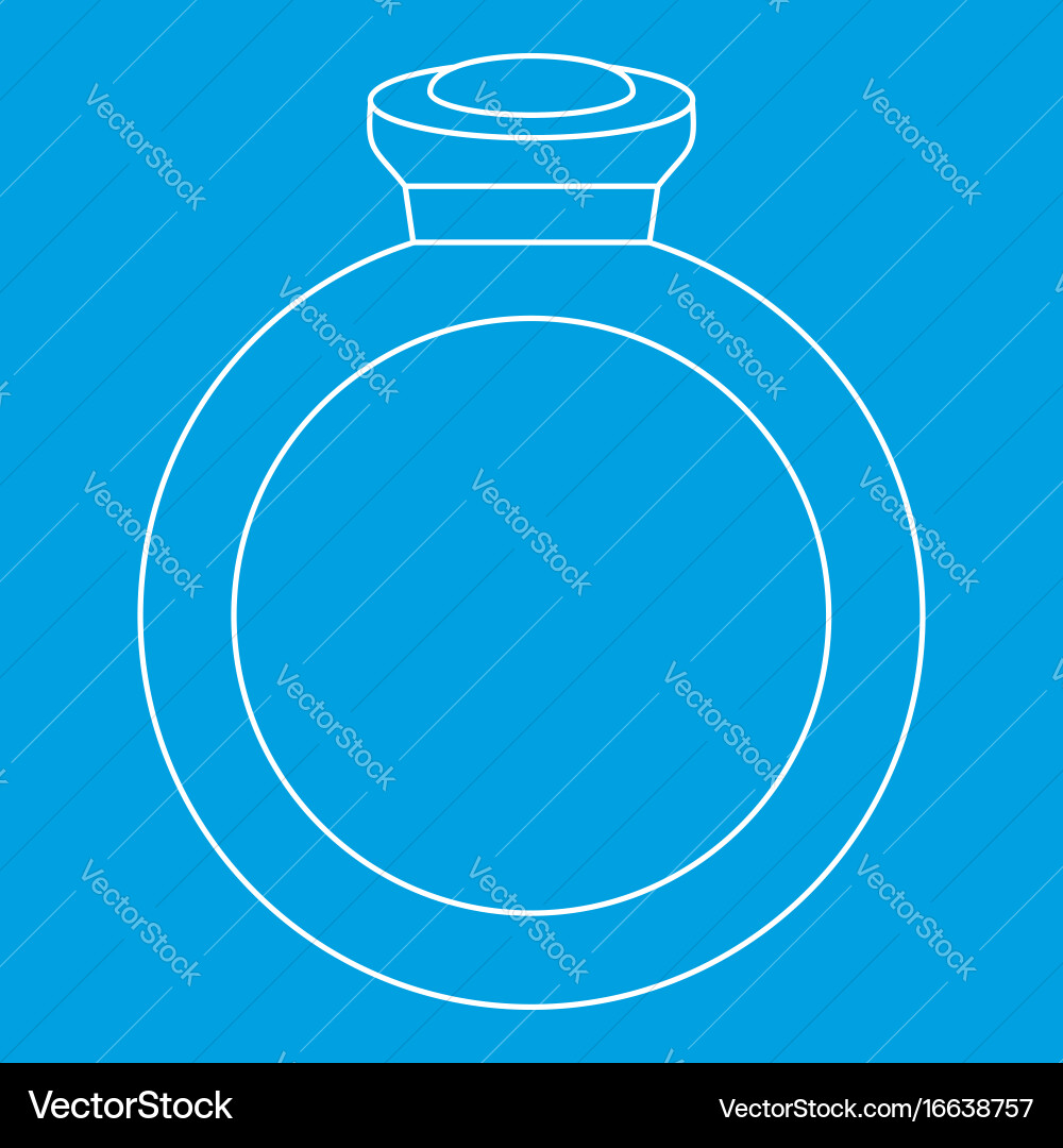 Ring icon outline style Royalty Free Vector Image