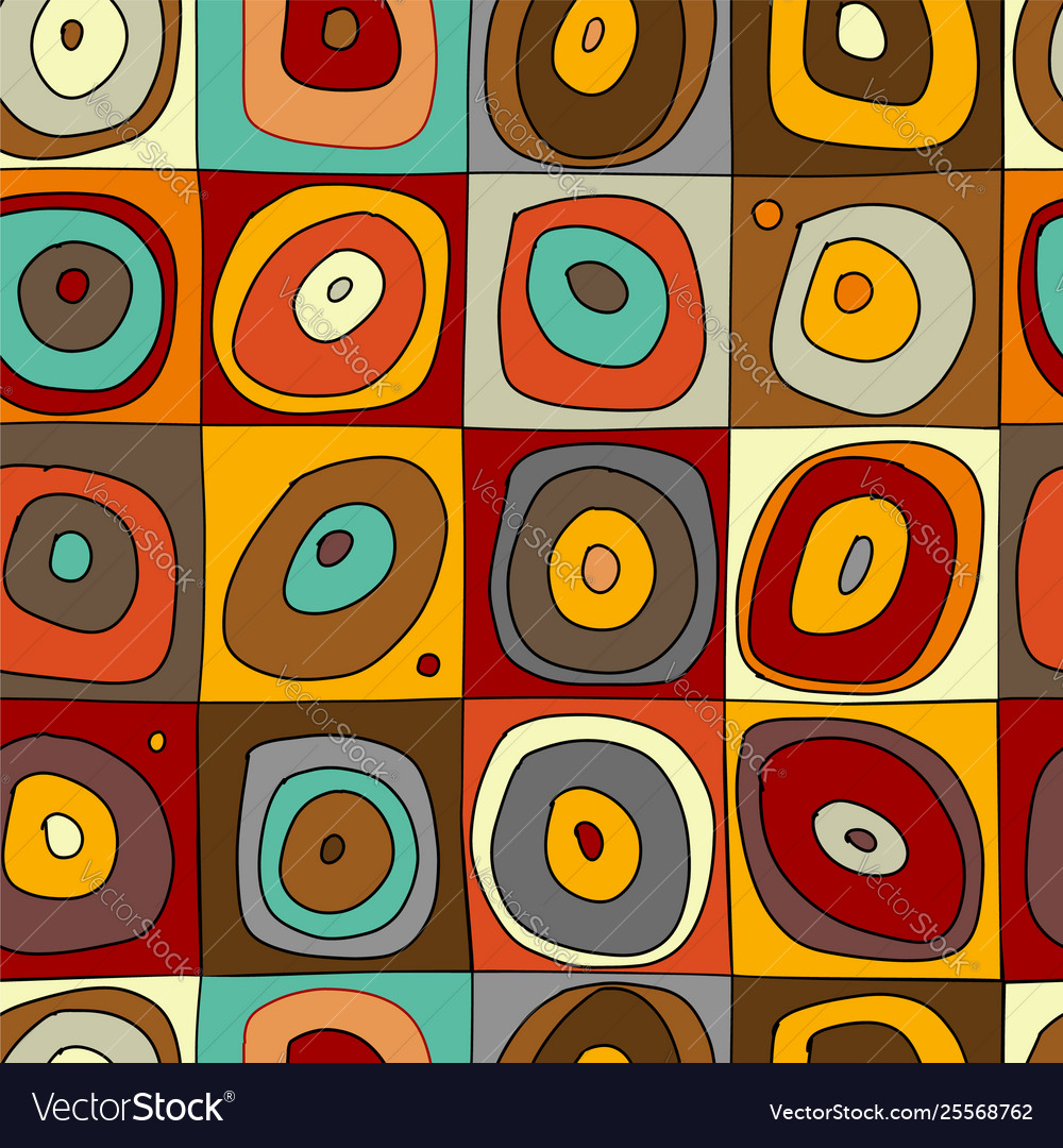 Abstract circles seamless pattern for your design Vector Image