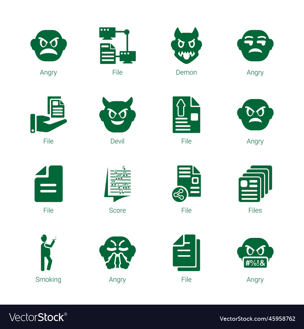 Bad icons Royalty Free Vector Image - VectorStock