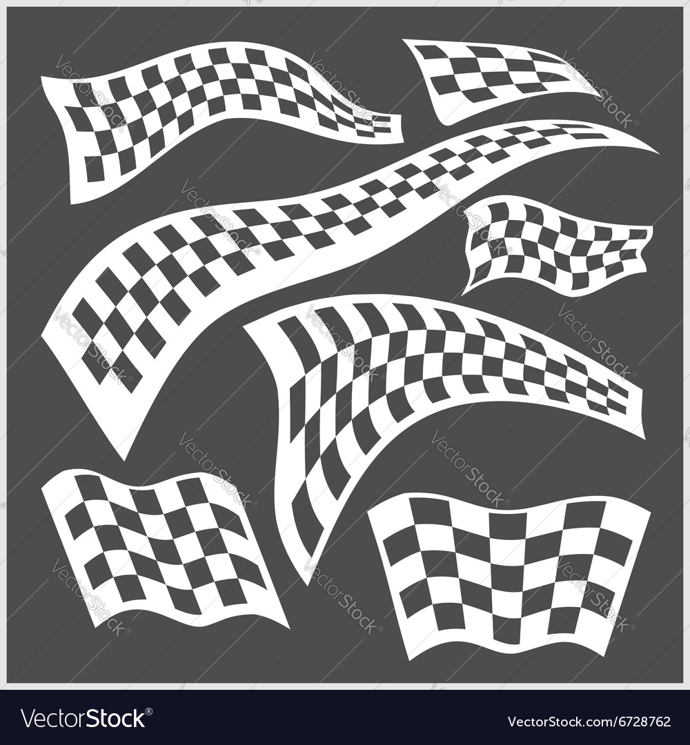 Checkered racing flags - set Royalty Free Vector Image Checkered racing flags - set Royalty Free Vector Image