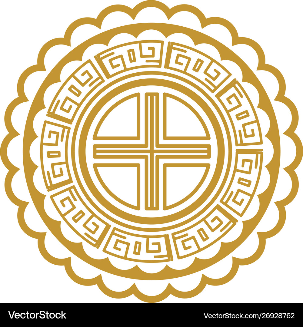 Chinese mandala decorative isolated icon Vector Image