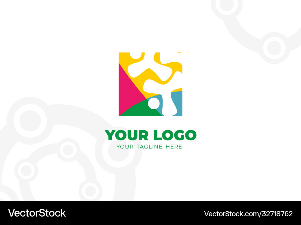 Colorful isolated community logo template Vector Image