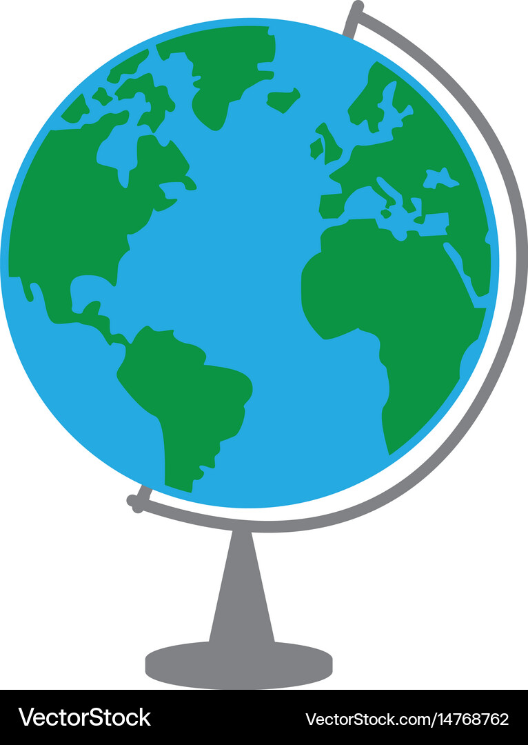 Earth globe 3d world planet concept route Vector Image