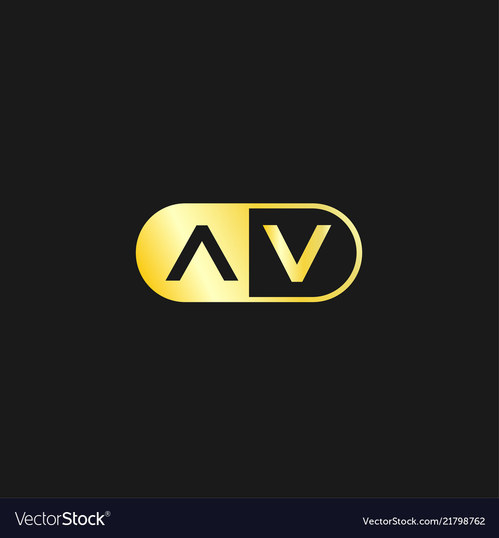 Initial letter av logo template design Royalty Free Vector