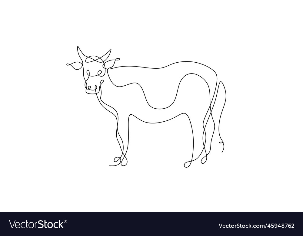 One continuous line drawing of a single Royalty Free Vector