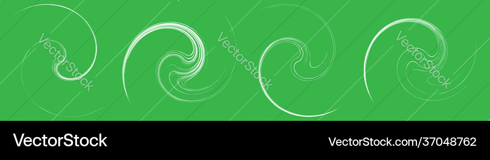 Organic weed grass like curvy wavy lines Vector Image