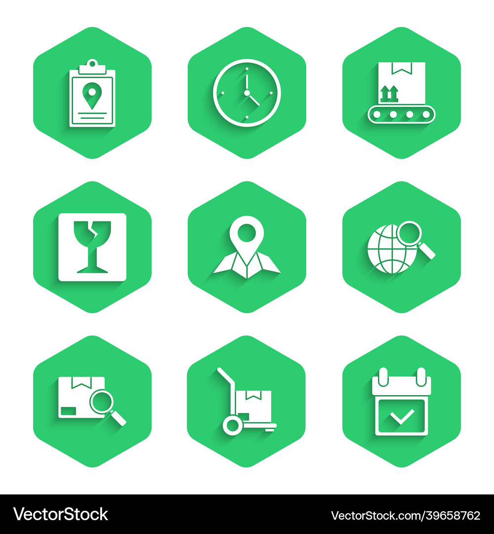 Set placeholder on map paper calendar with check Vector Image