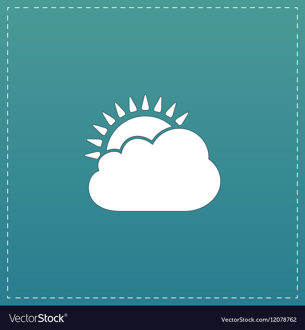 Sun cloud icon Royalty Free Vector Image - VectorStock