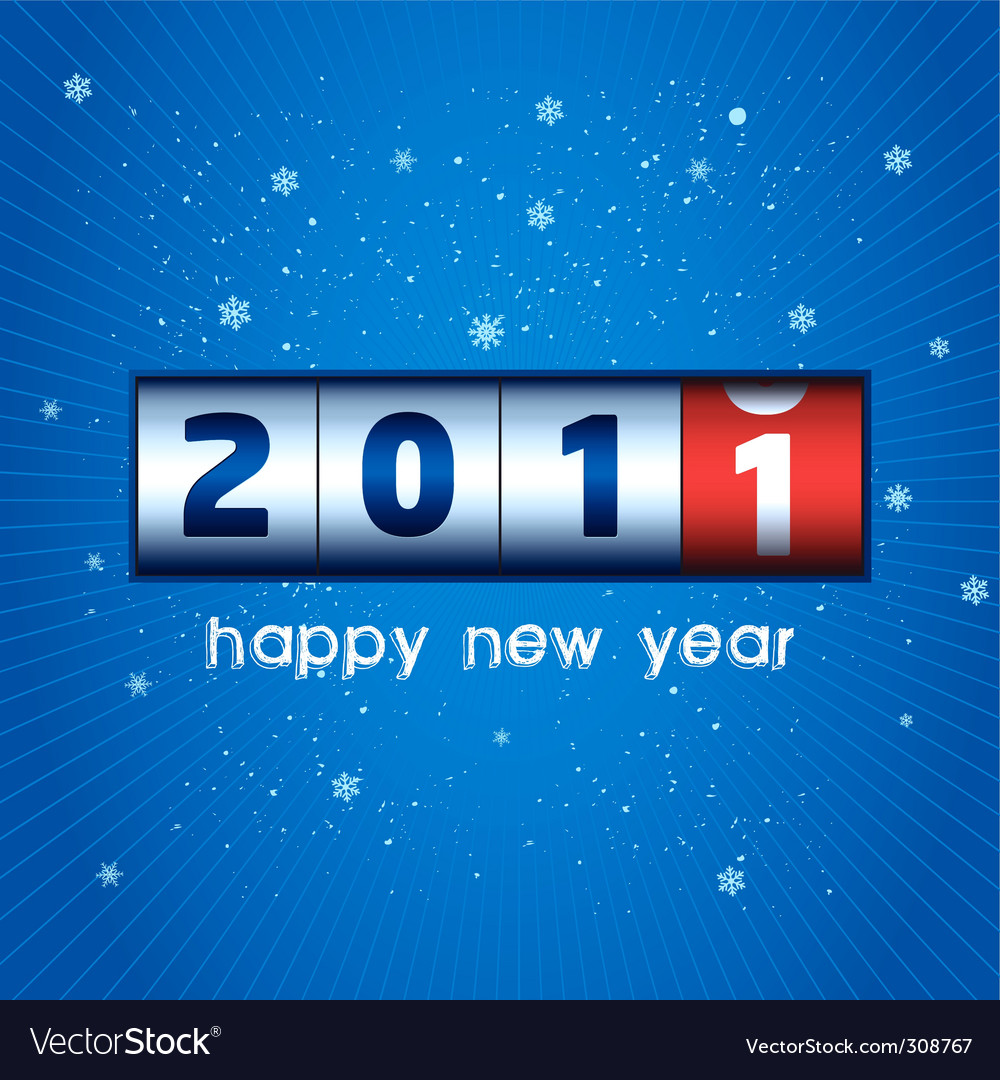 2011 counter Royalty Free Vector Image - VectorStock