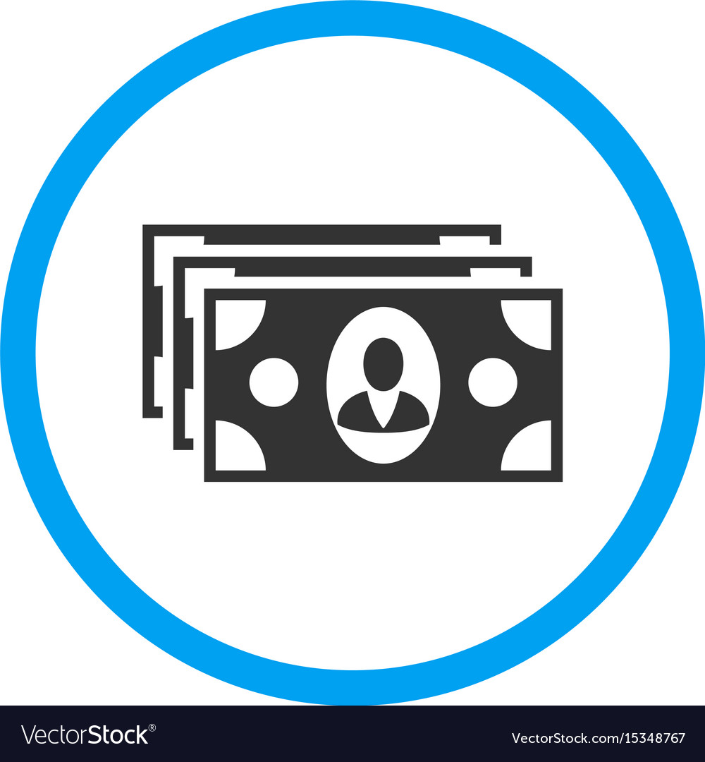 Banknotes rounded icon Royalty Free Vector Image