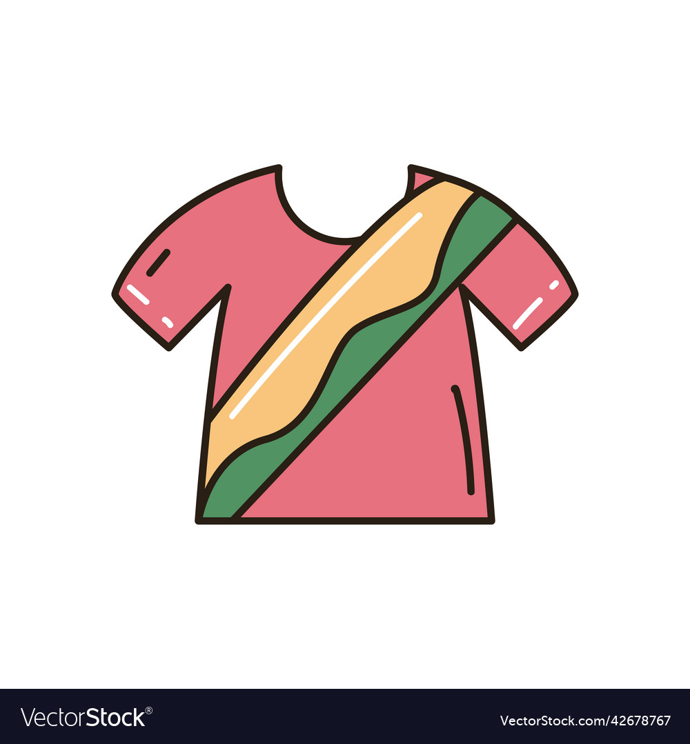 Flat colored kurta Royalty Free Vector Image - VectorStock