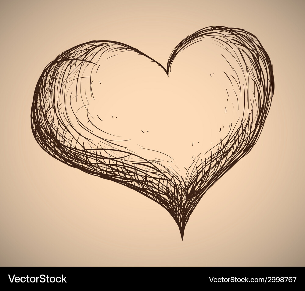 Heart design over beige background Royalty Free Vector Image
