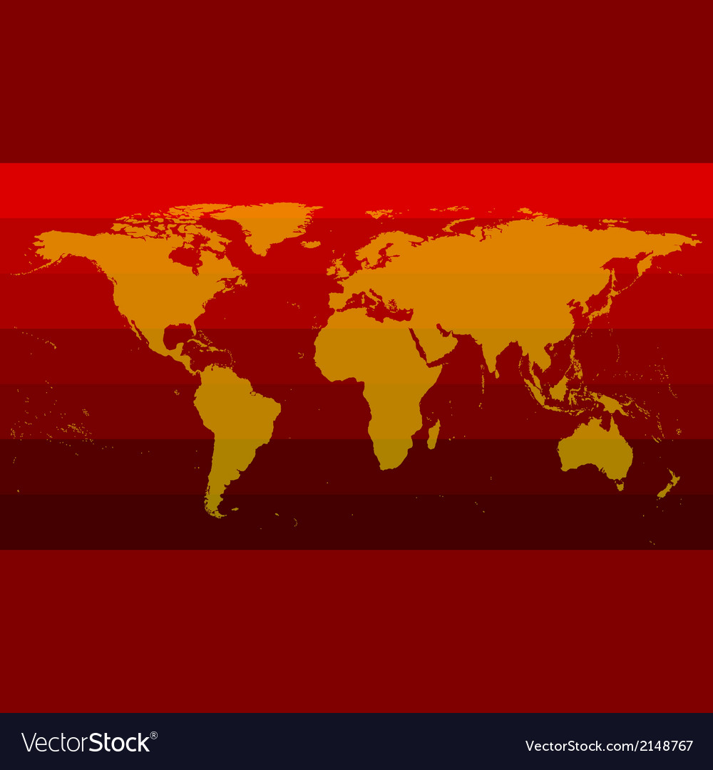 Red world map Royalty Free Vector Image - VectorStock