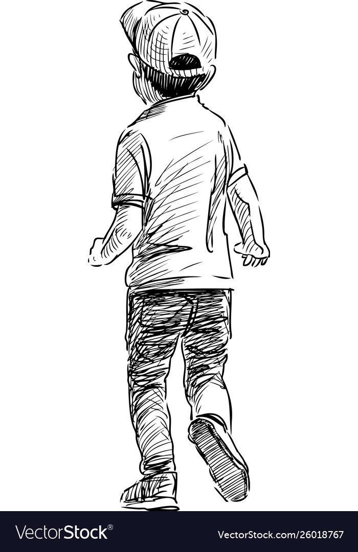 Running boy Royalty Free Vector Image - VectorStock