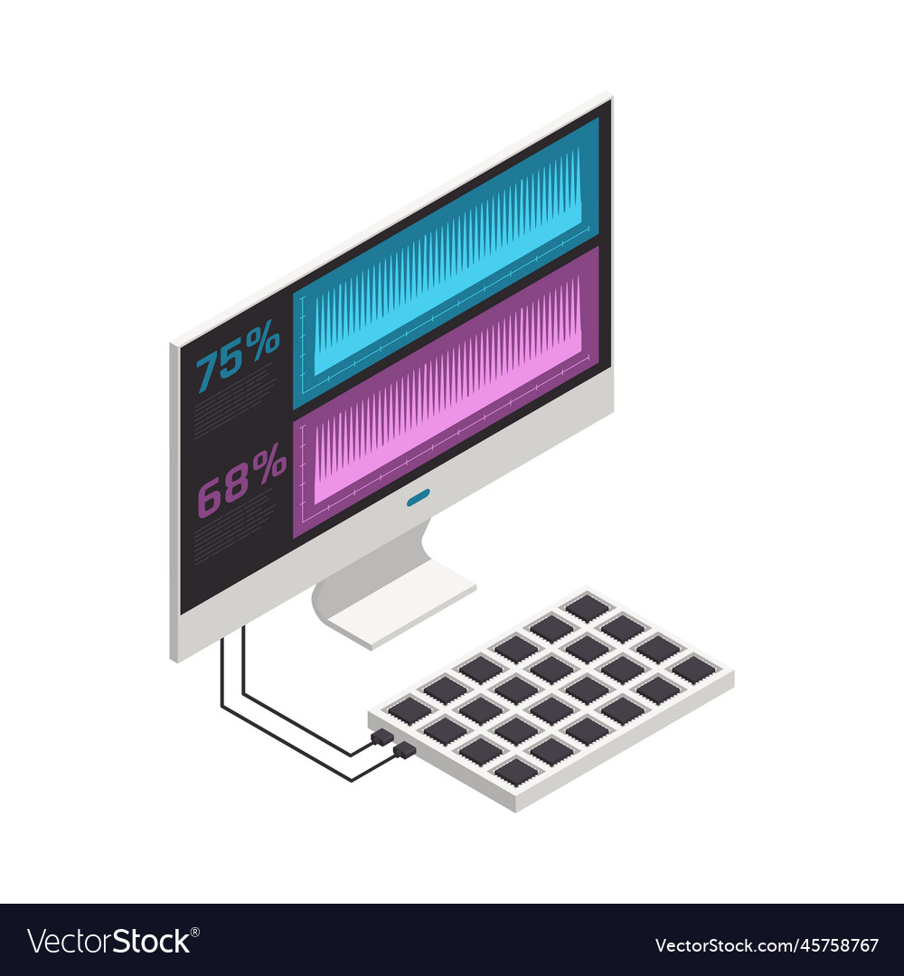 Semiconductor chip testing composition Royalty Free Vector