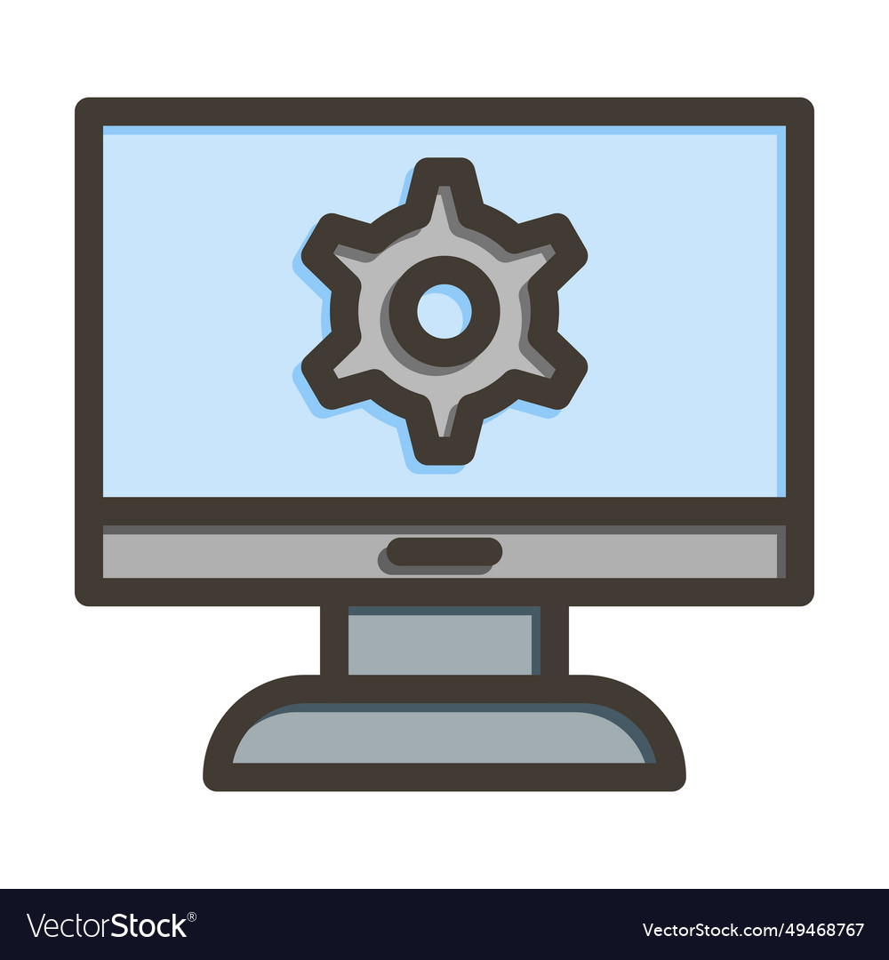 Software thick line filled colors icon Royalty Free Vector