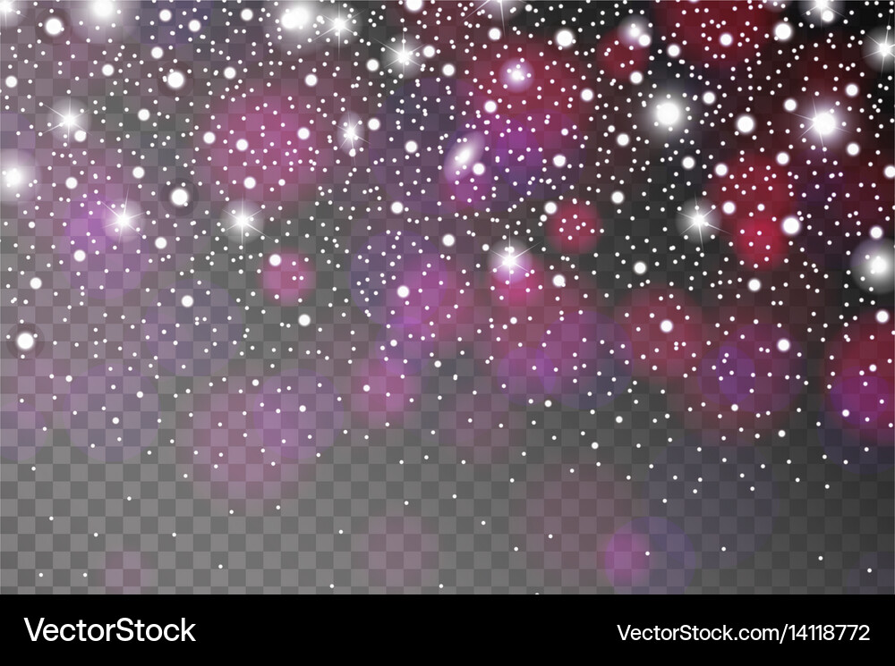 Abstract shiny violet sparkles and flares effect Vector Image