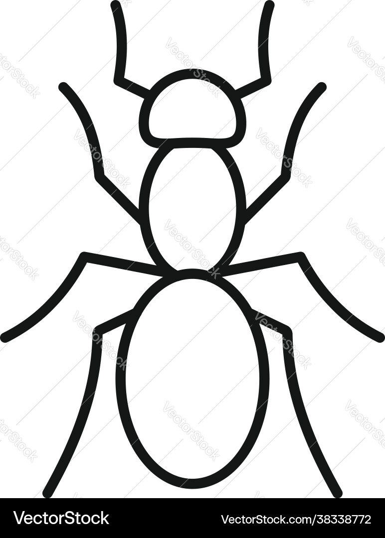 Animal ant icon outline style Royalty Free Vector Image