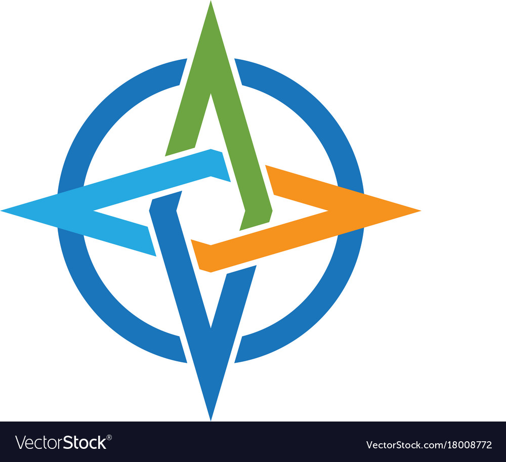 Compass logo template Royalty Free Vector Image