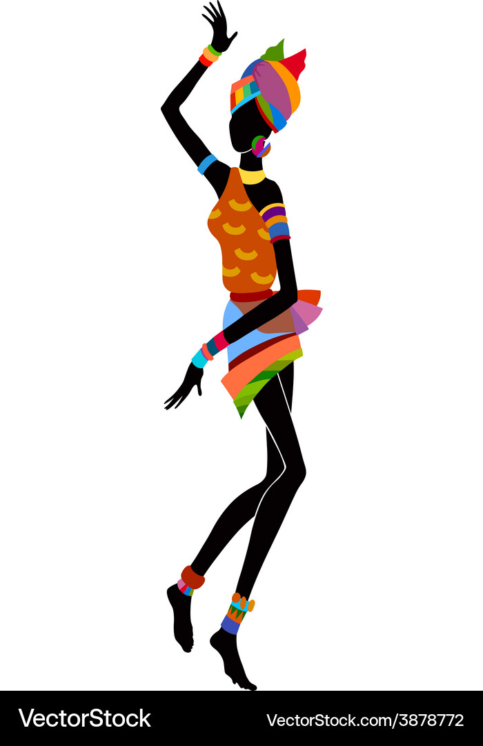 Ethnic dance african woman Royalty Free Vector Image