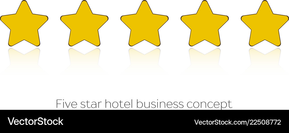 Five star hotel business concept icon Royalty Free Vector