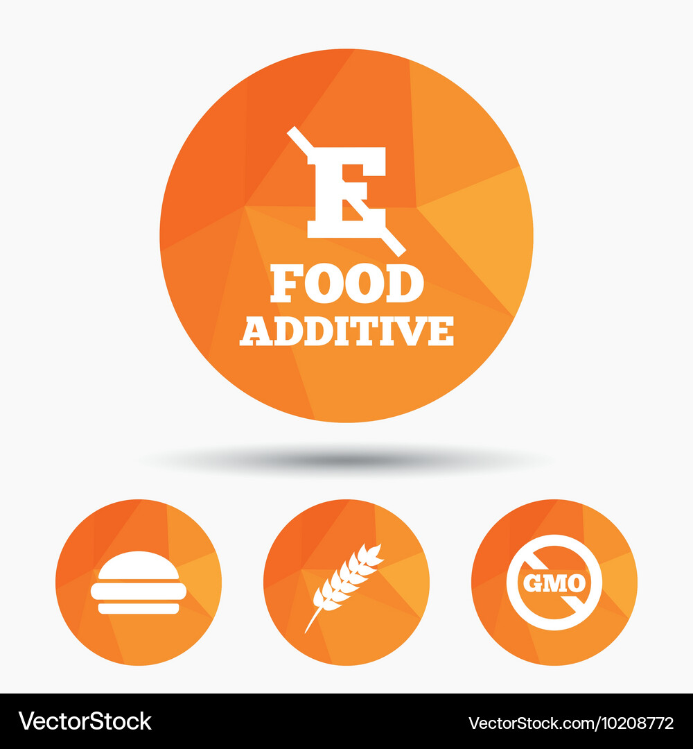Food additive icon hamburger fast sign Royalty Free Vector